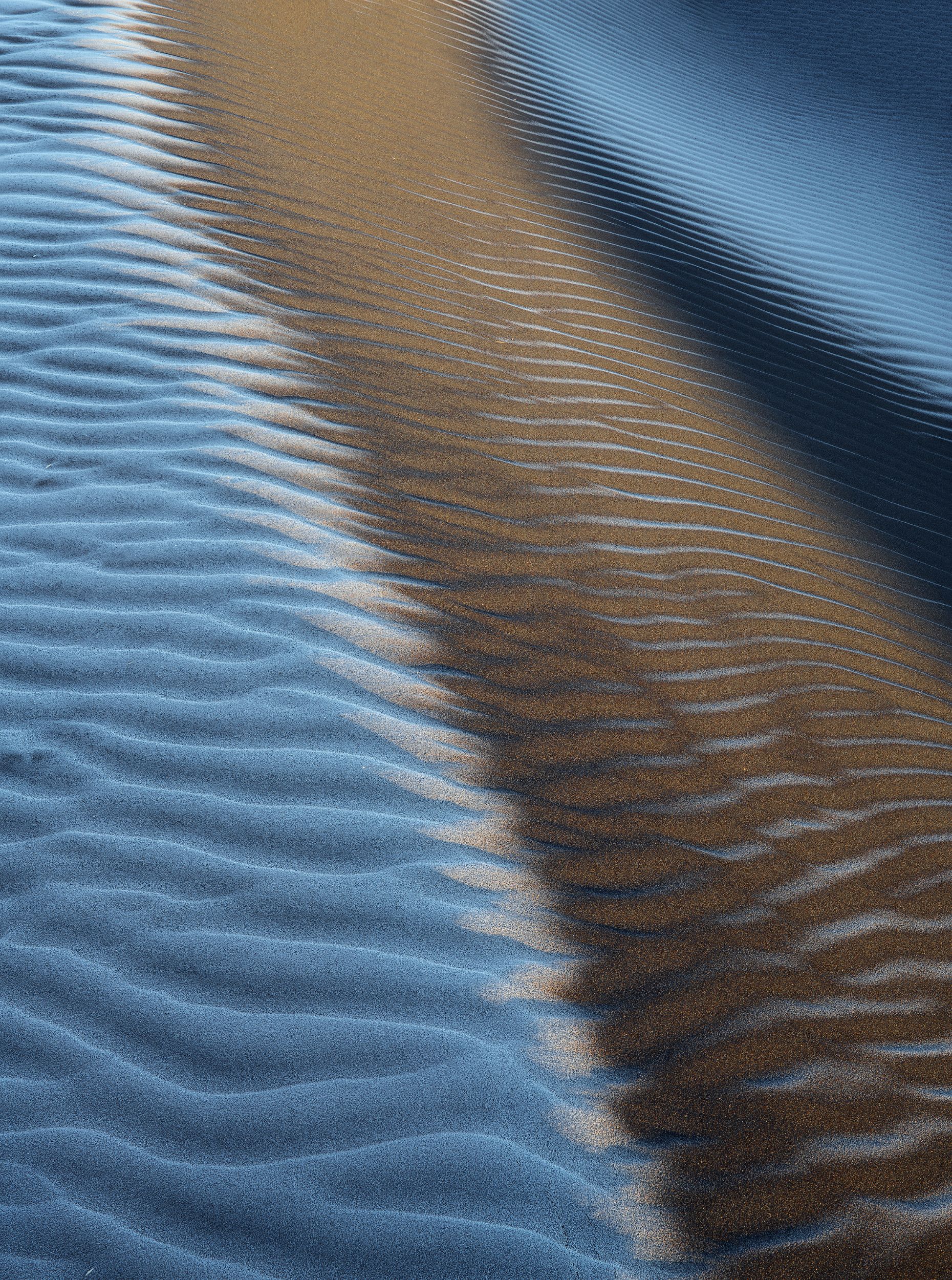 Frozen sand dunes thawing, Iceland